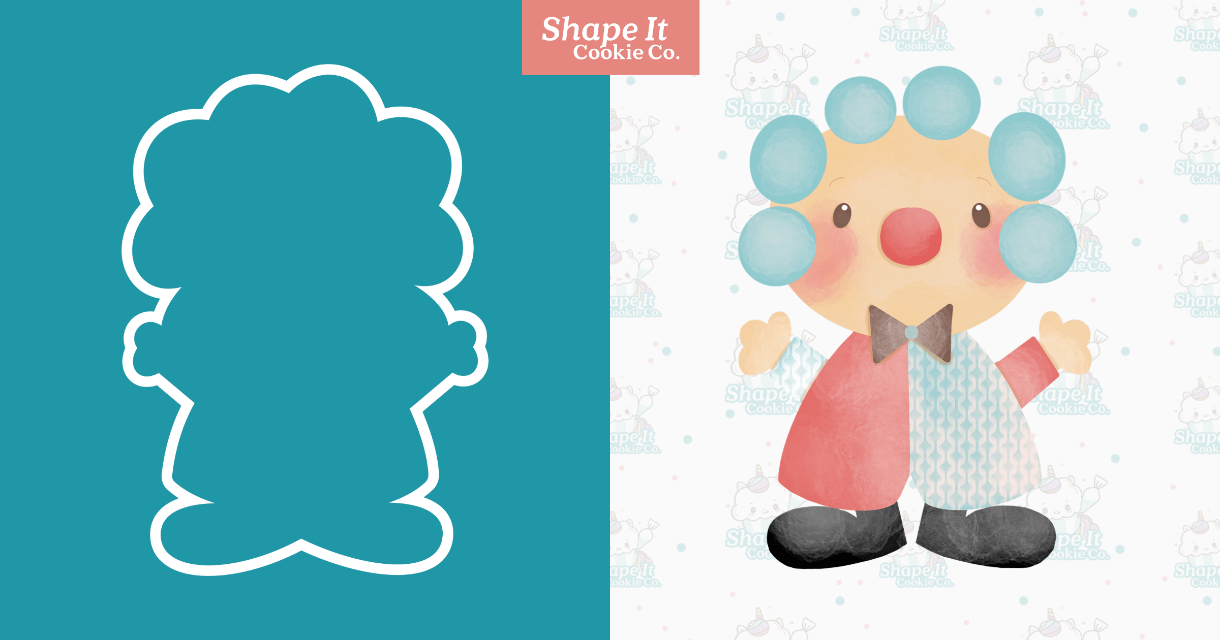Circus Clown Cookie Cutter - Shape It Cookie Co.